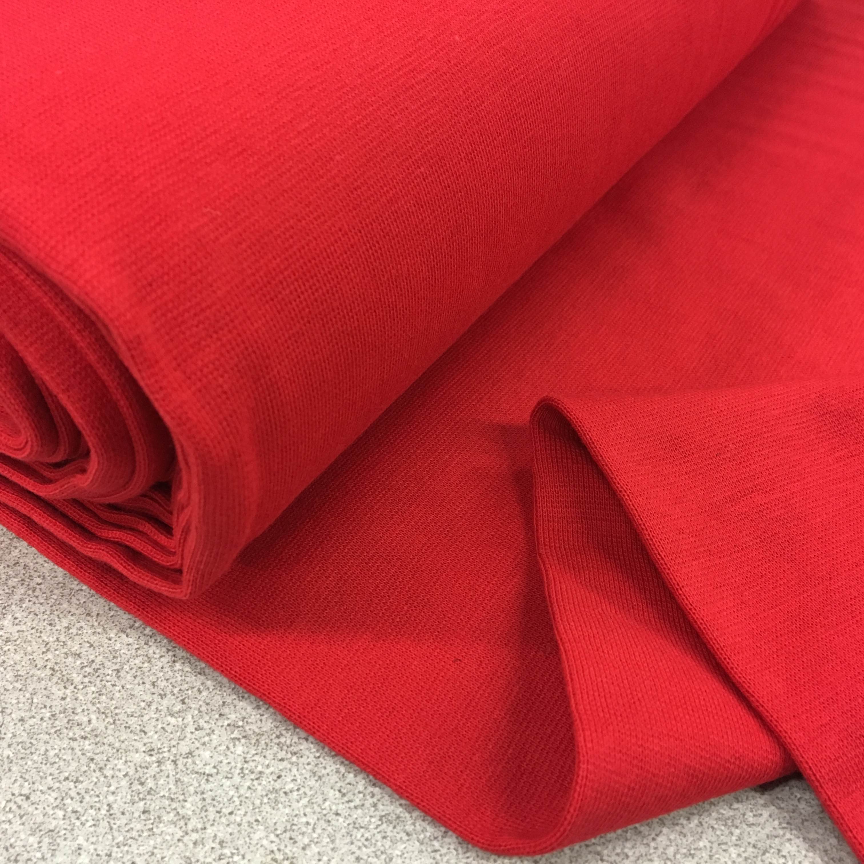 Tubular Jersey Rib/Cuffing – Red | 1st For Fabrics