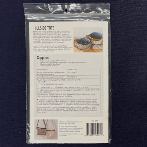 Noodlehead Hillside Tote Sewing Pattern | 1st For Fabric