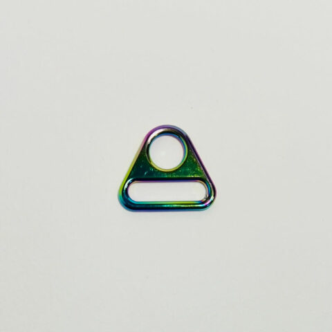 Metal Triangle Connector – 25mm Rainbow | 1st For Fabrics