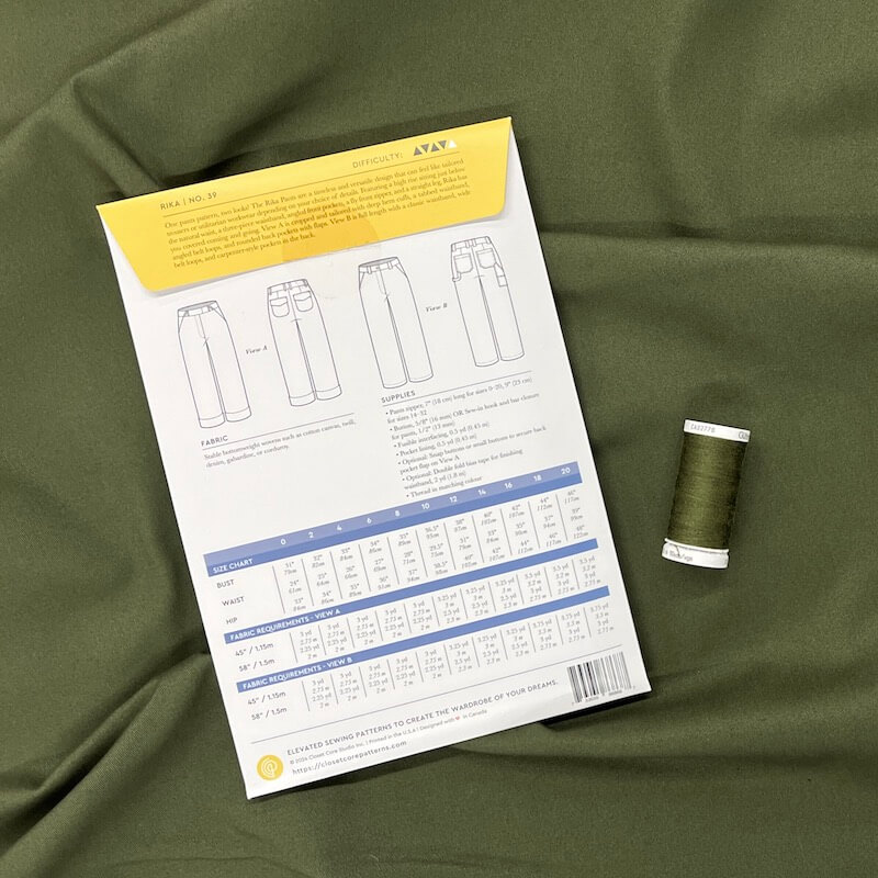 Closet Core Patterns – Rika Pants | 1st For Fabrics