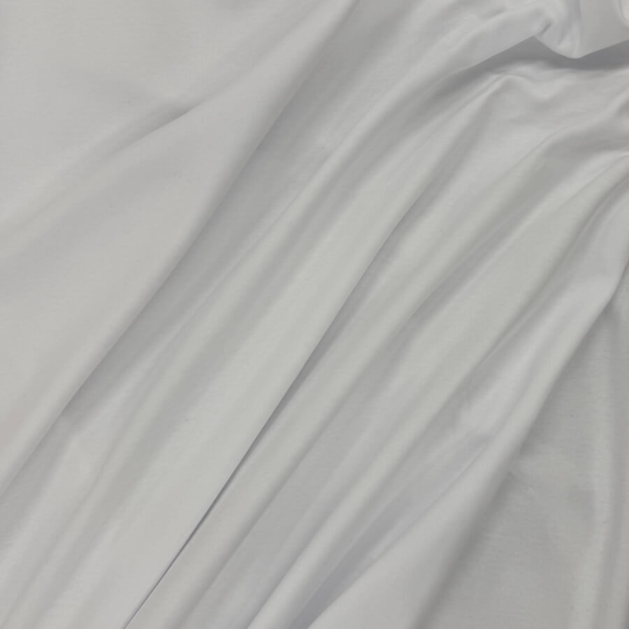 100% Cotton Interlock Jersey – White | 1st For Fabrics