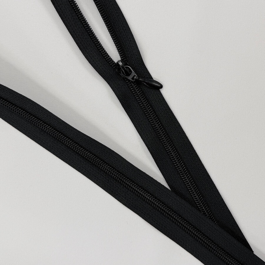 Deluxe Continuous Zip Tape – Black/Black | 1st For Fabric