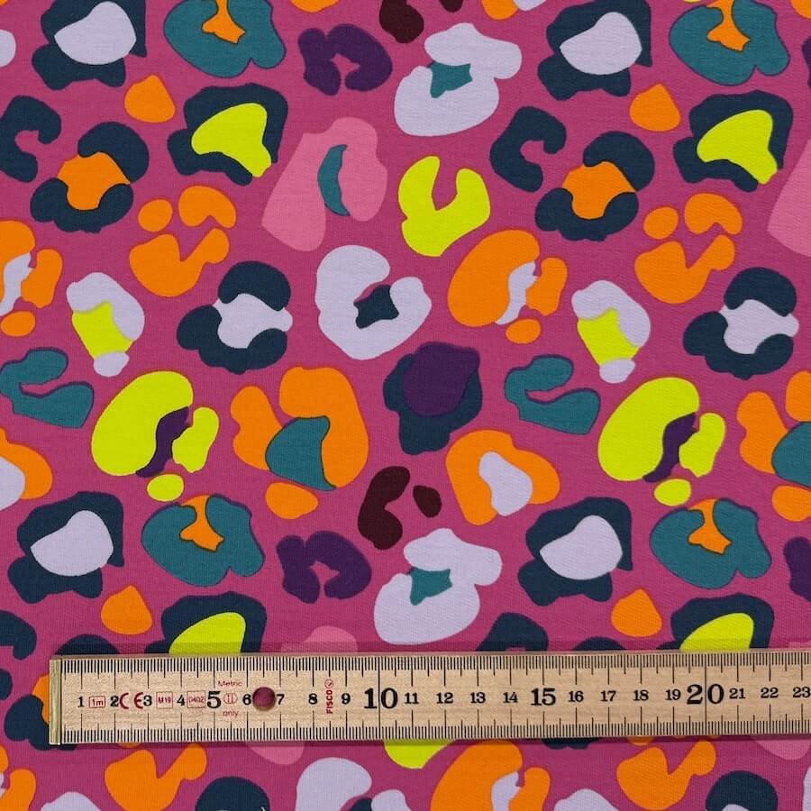 Soft Loop Back French Terry Jersey – Neon Leopard – Fuchsia | 1st For ...