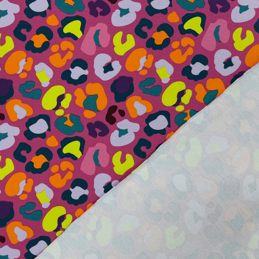 Soft Loop Back French Terry Jersey – Neon Leopard – Fuchsia | 1st For ...