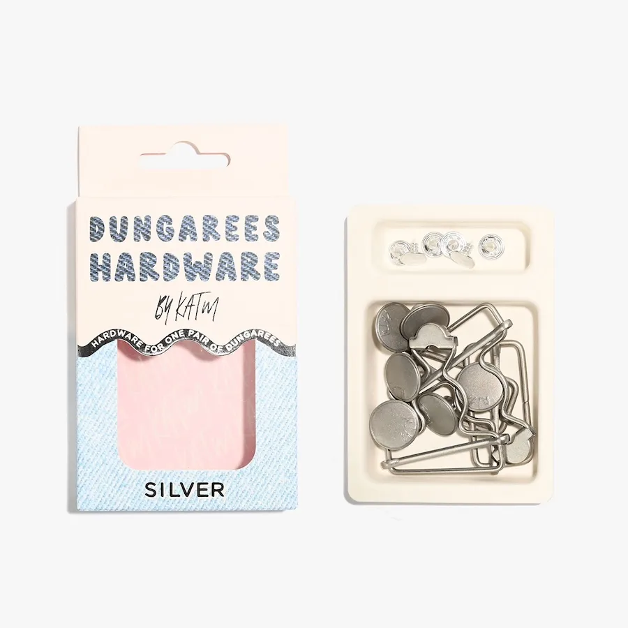 Kylie and the Machine Dungarees Hardware Kit – Silver | 1st For Fabrics